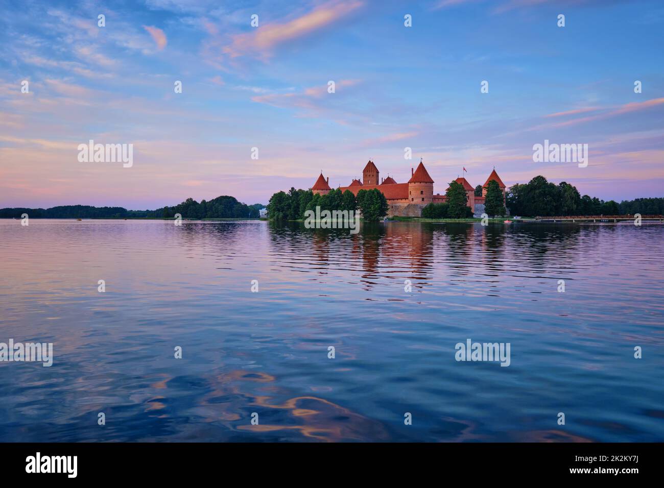 Trakai Island Castle in lake Galve, Lithuania Stock Photo - Alamy