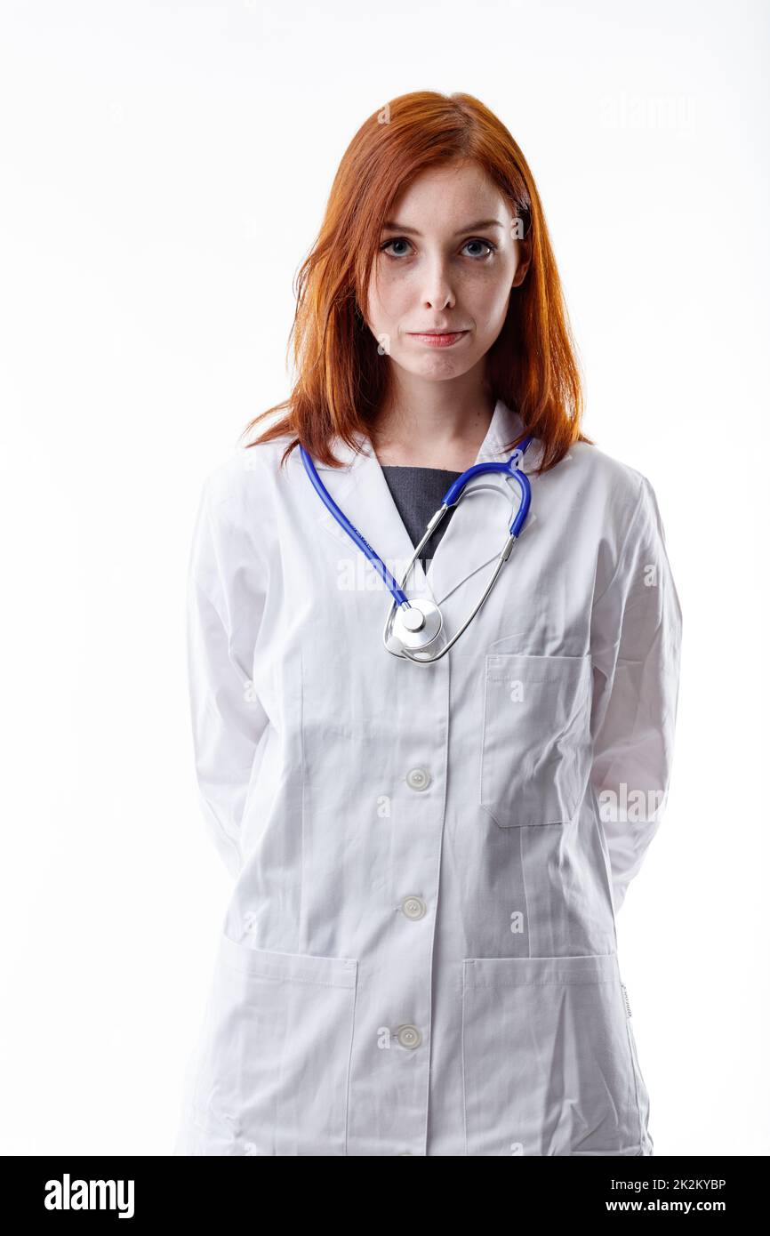 Real red hair woman doctor hi-res stock photography and images - Alamy
