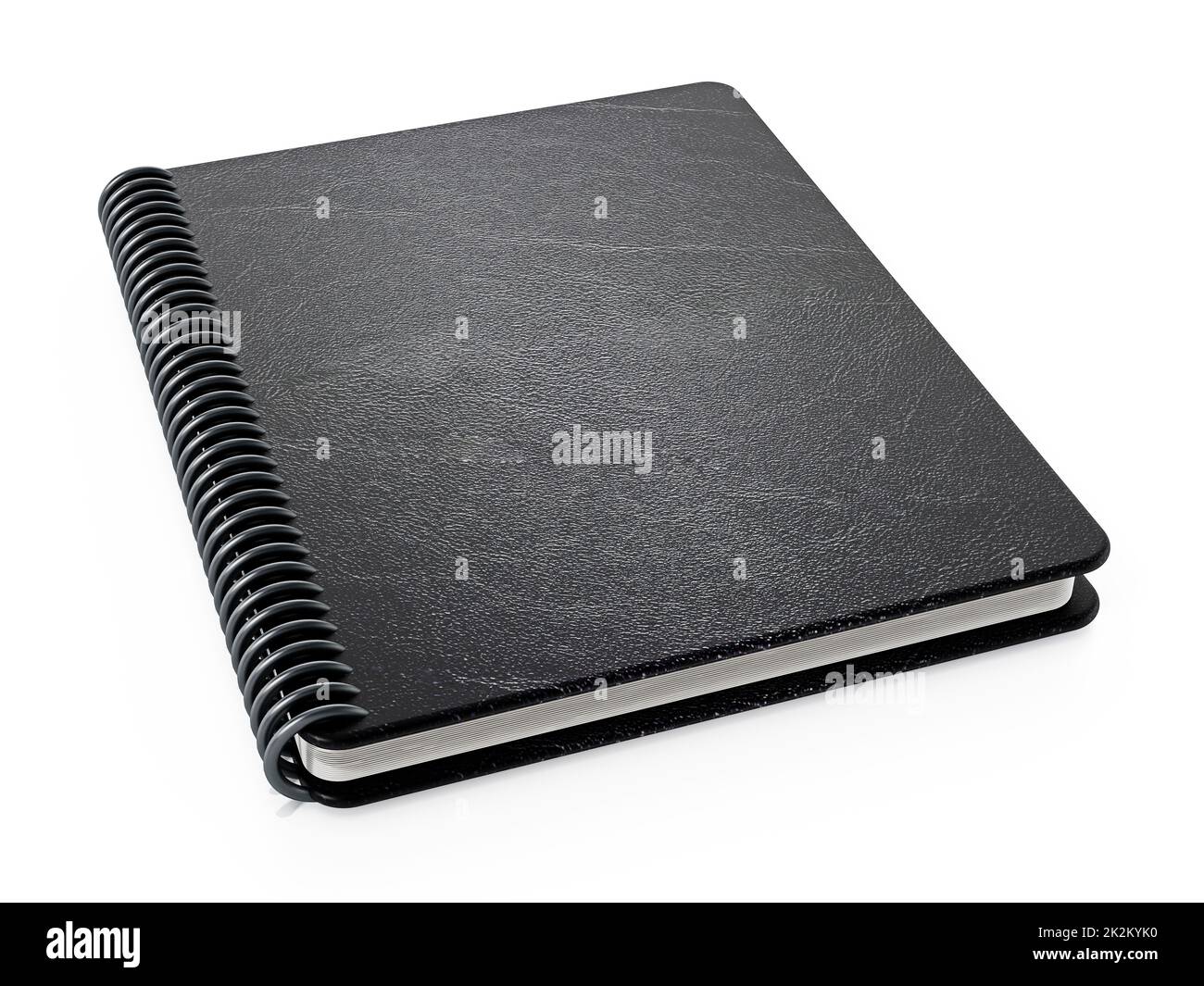 Black notepad isolated on white background. 3D illustration Stock Photo ...