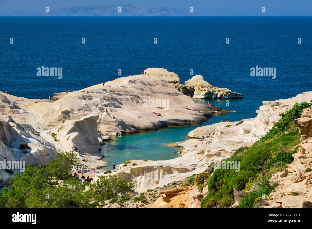 Famous Sarakiniko beach on Milos island in Greece Stock Photo - Alamy
