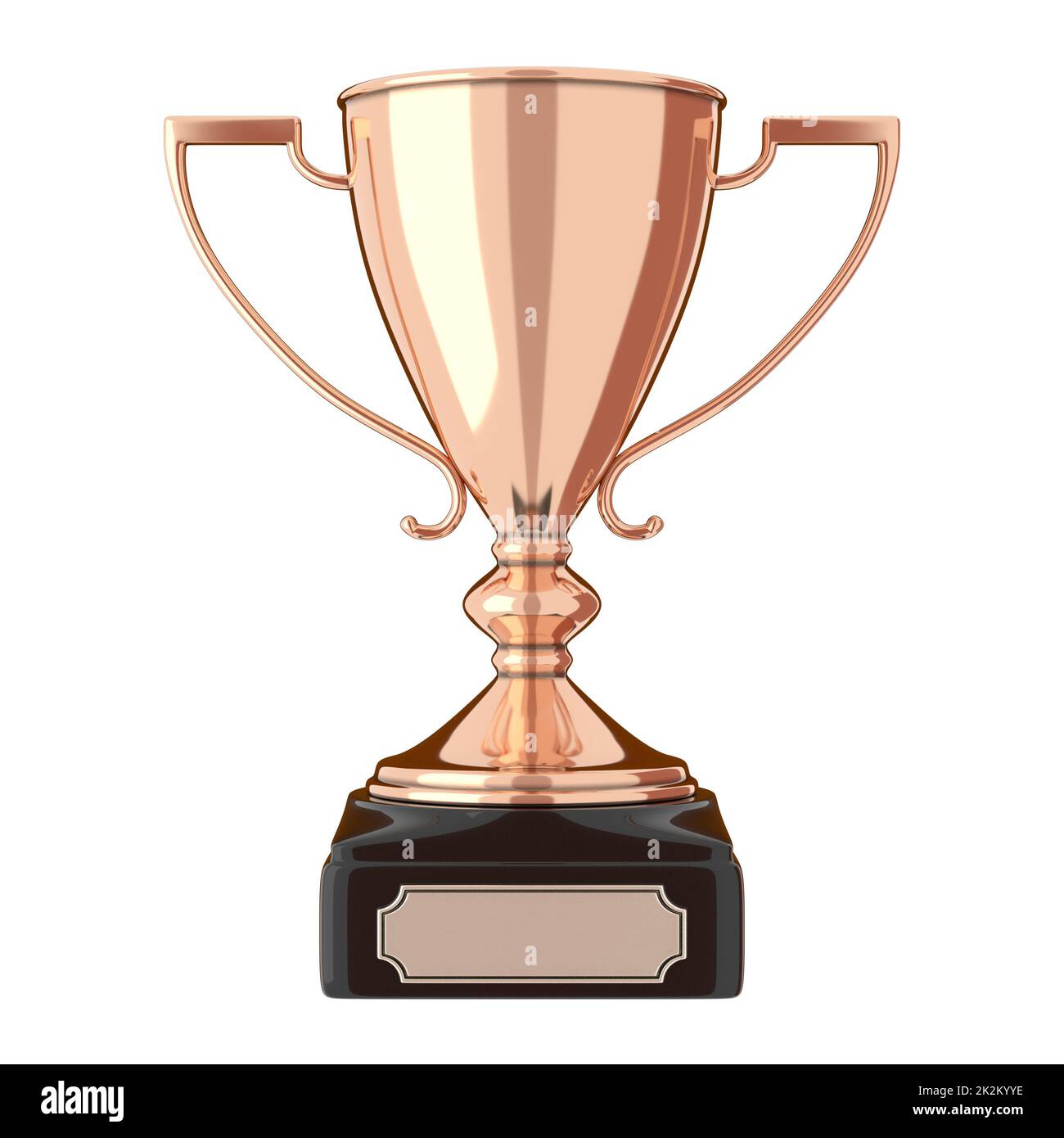 Bronze trophy cup isolated on white background 3D illustration Stock ...