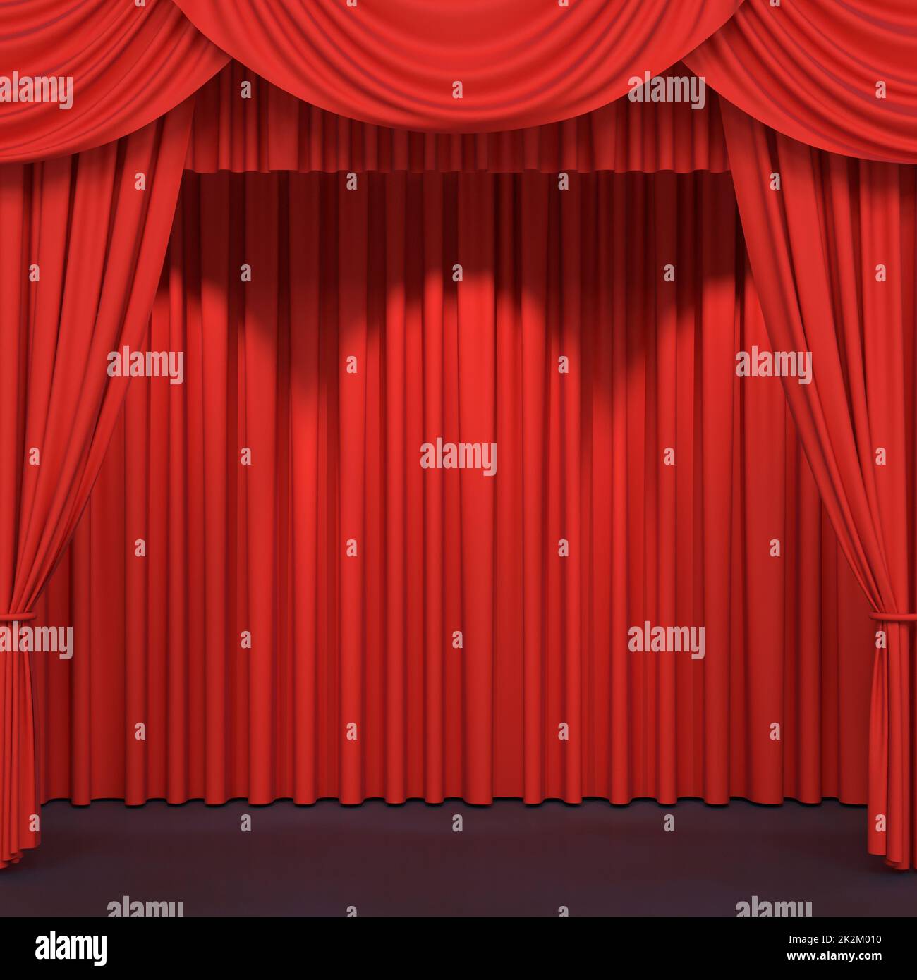 Red stage curtains stage background 3D illustration Stock Photo - Alamy