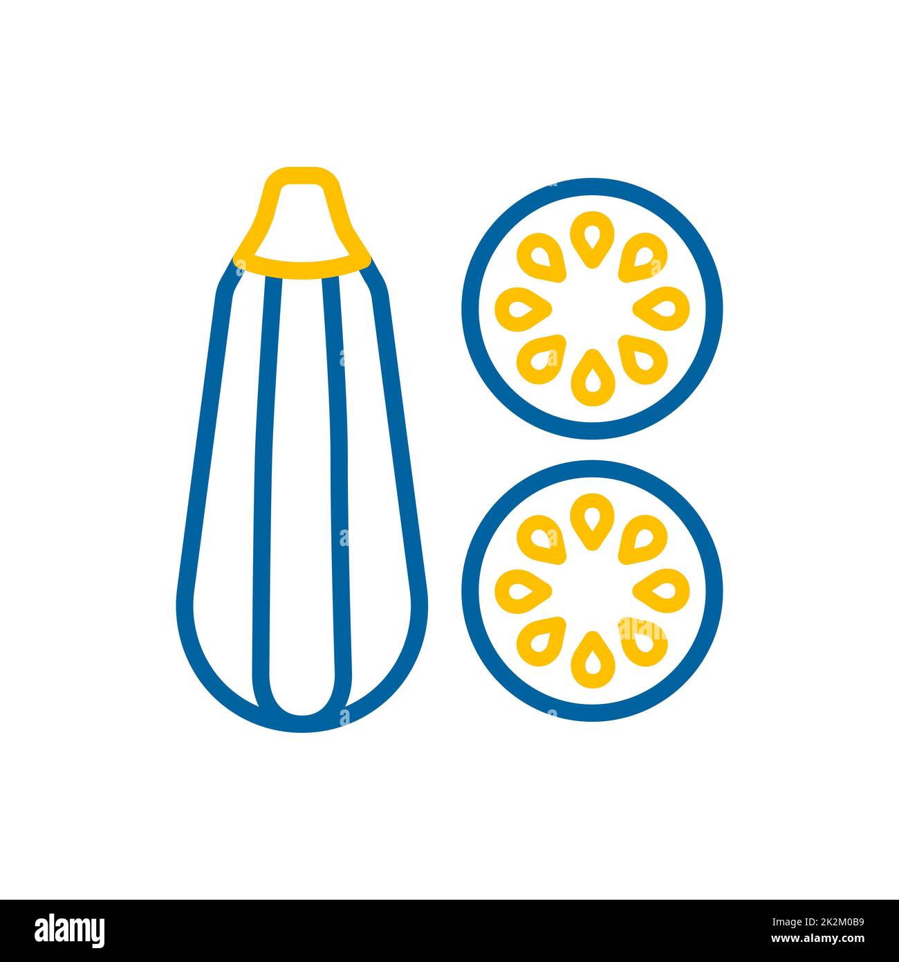 Zucchini vector icon. Vegetable symbol Stock Photo - Alamy