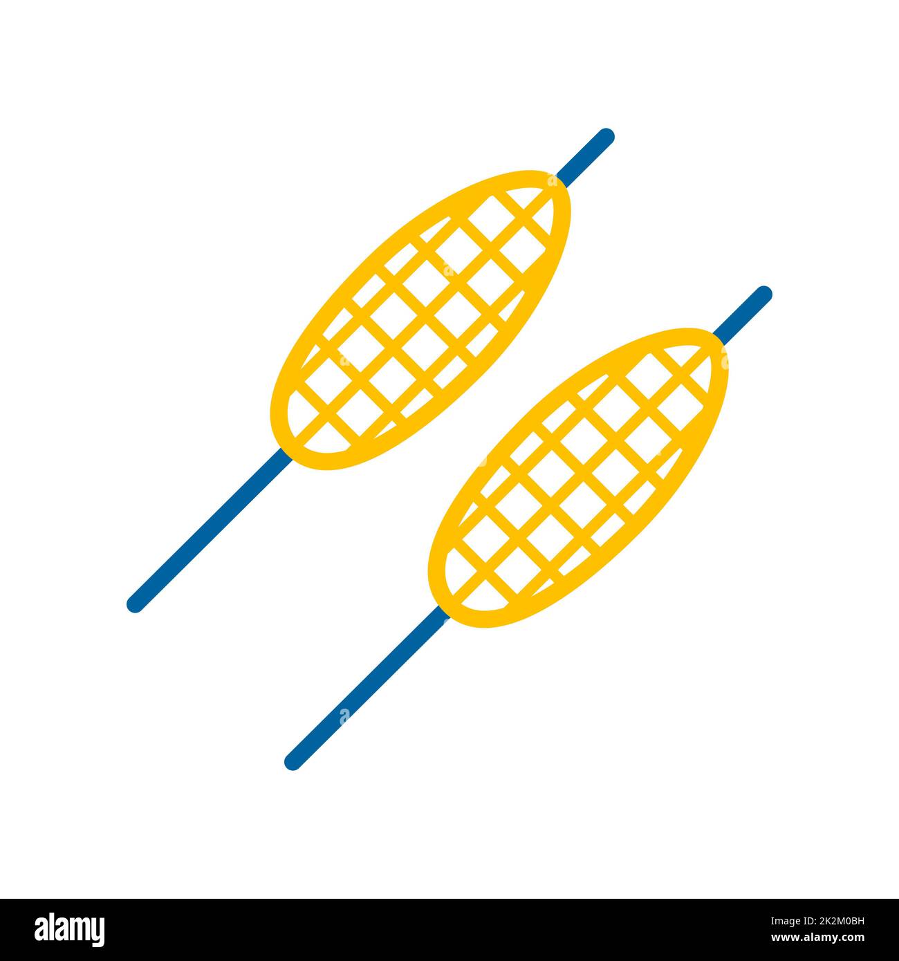 Corn skewer vector icon. Barbecue and bbq grill Stock Photo - Alamy