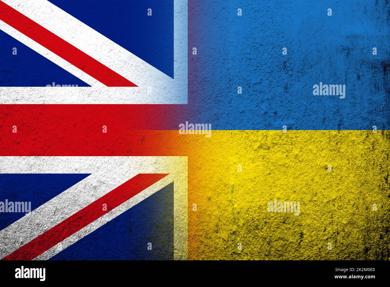 National flag of United Kingdom, Great Britain with National flag of ...