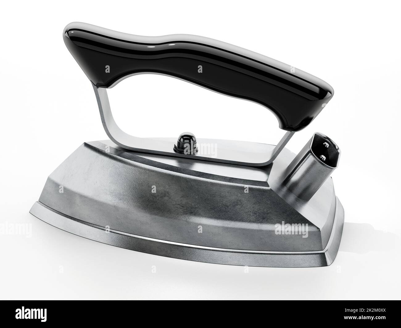 Vintage iron isolated on white background. 3D illustration Stock Photo ...