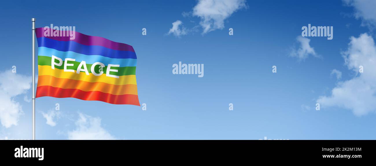 Blue peace flag hi-res stock photography and images - Alamy