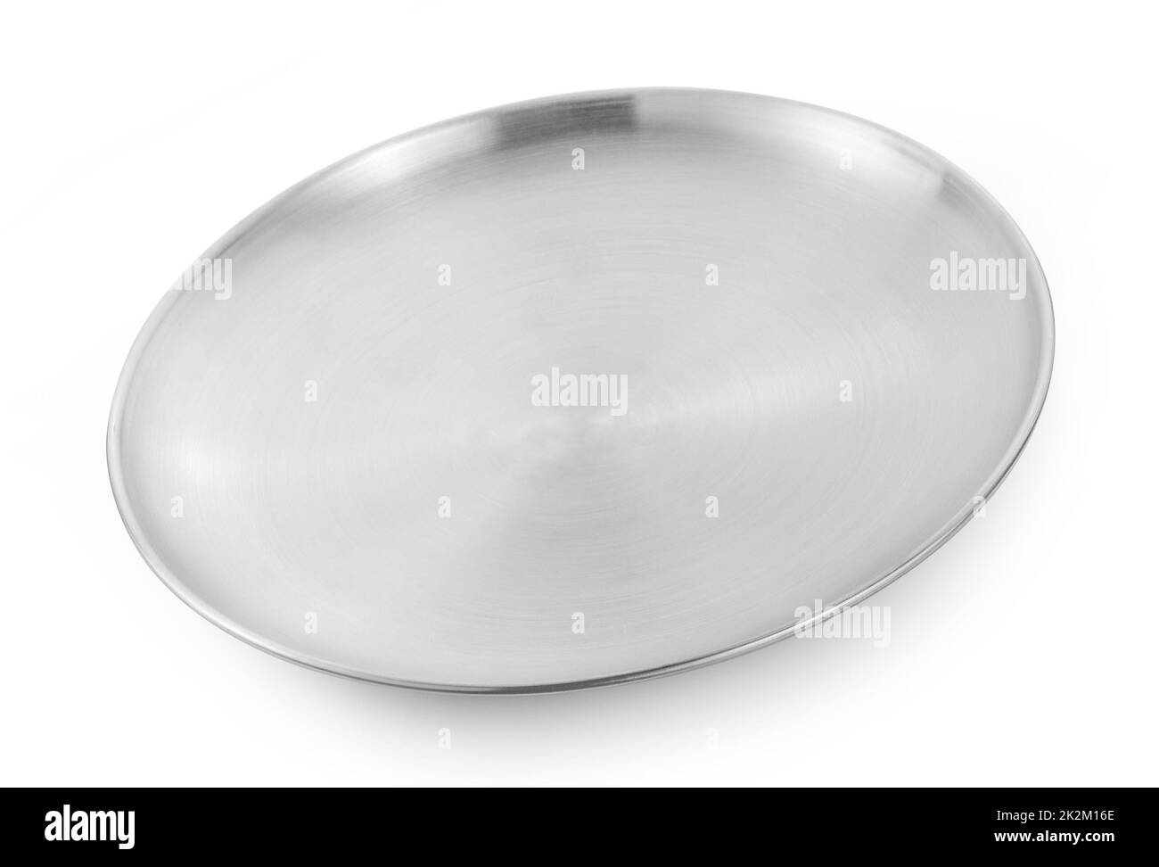stainless steel plate isolated on white background Stock Photo - Alamy