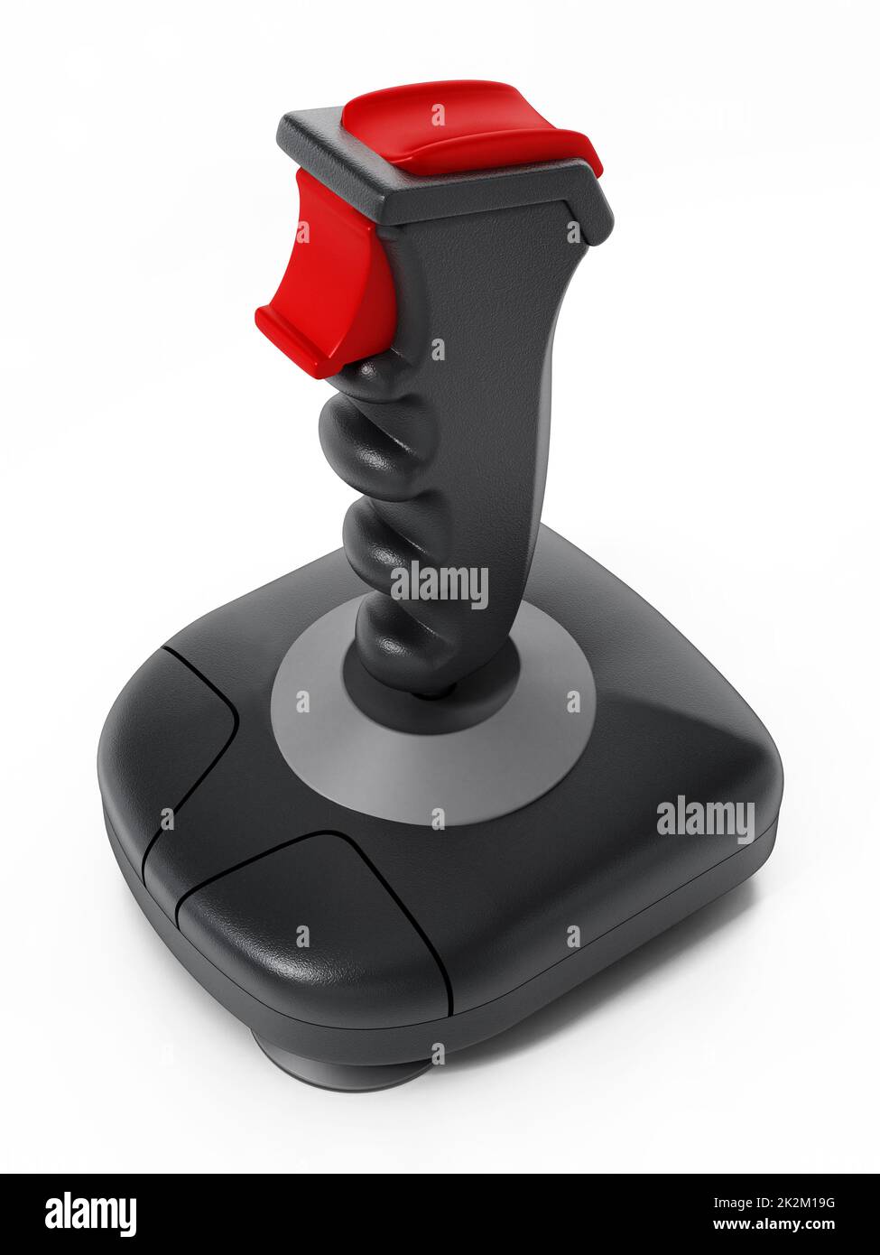 Vintage joystick isolated on white background. 3D illustration Stock ...