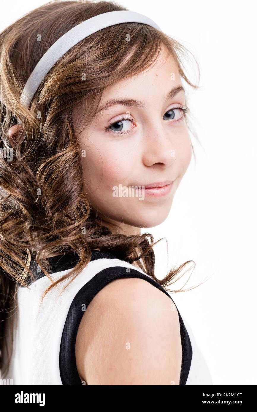 happy girl posing for a portrait Stock Photo - Alamy