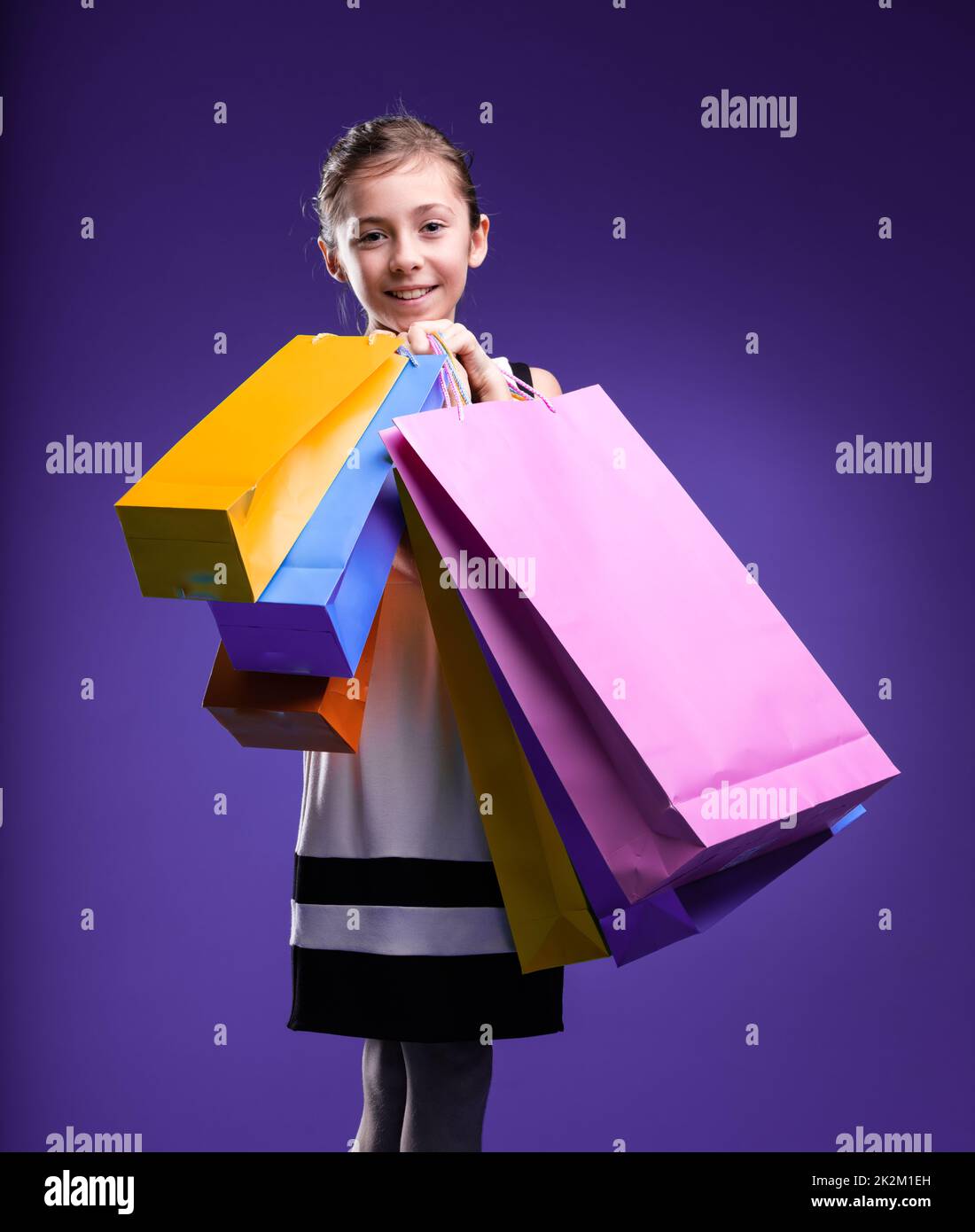 little girl shopping happily Stock Photo - Alamy