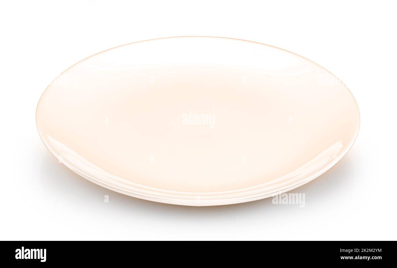 empty plate isolated on white background Stock Photo - Alamy