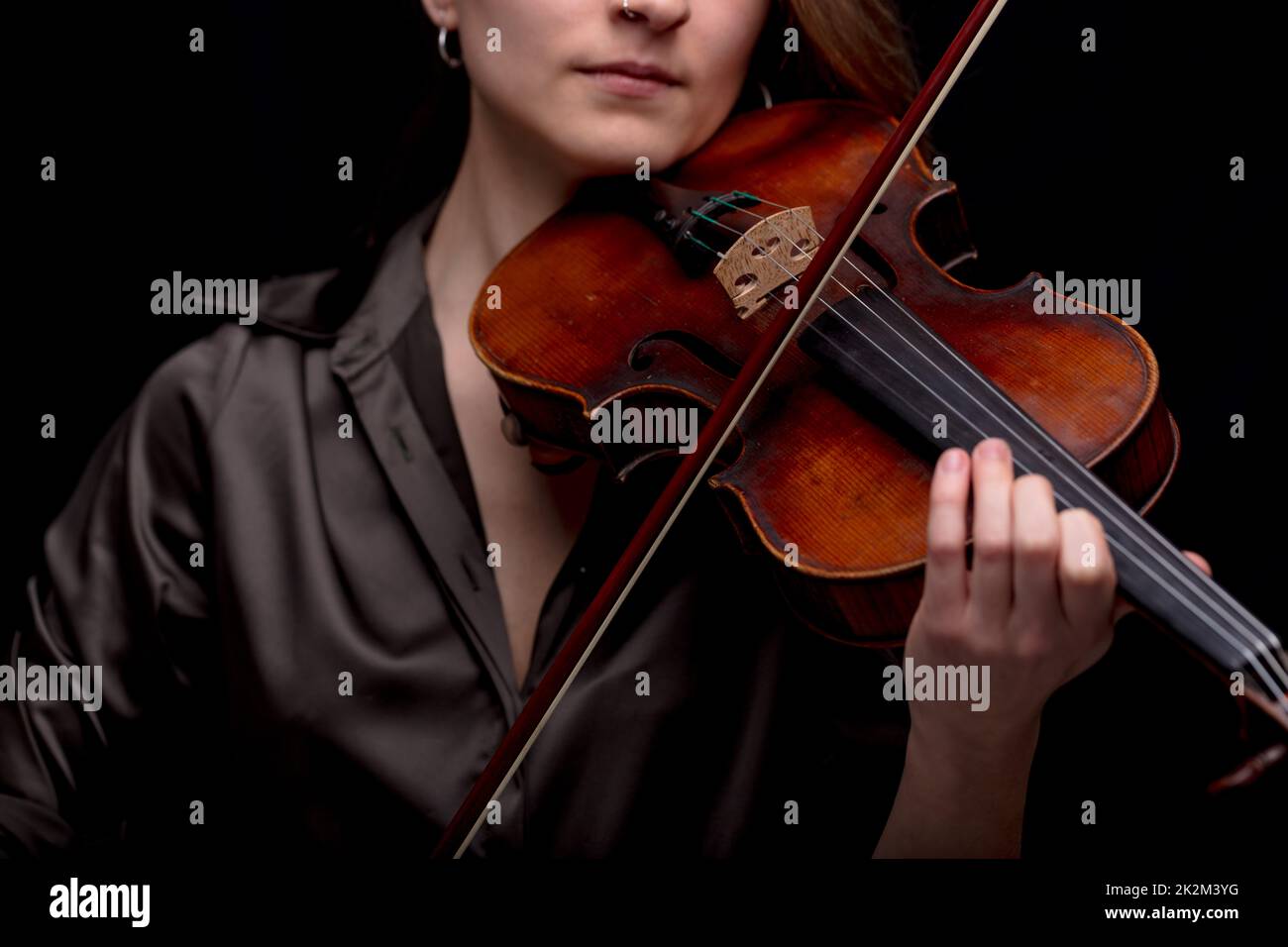 classical music concept with unrecognizable violinist Stock Photo - Alamy