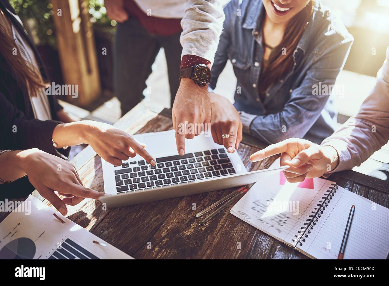 Technology, the productivity booster. Cropped shot of a team of ...