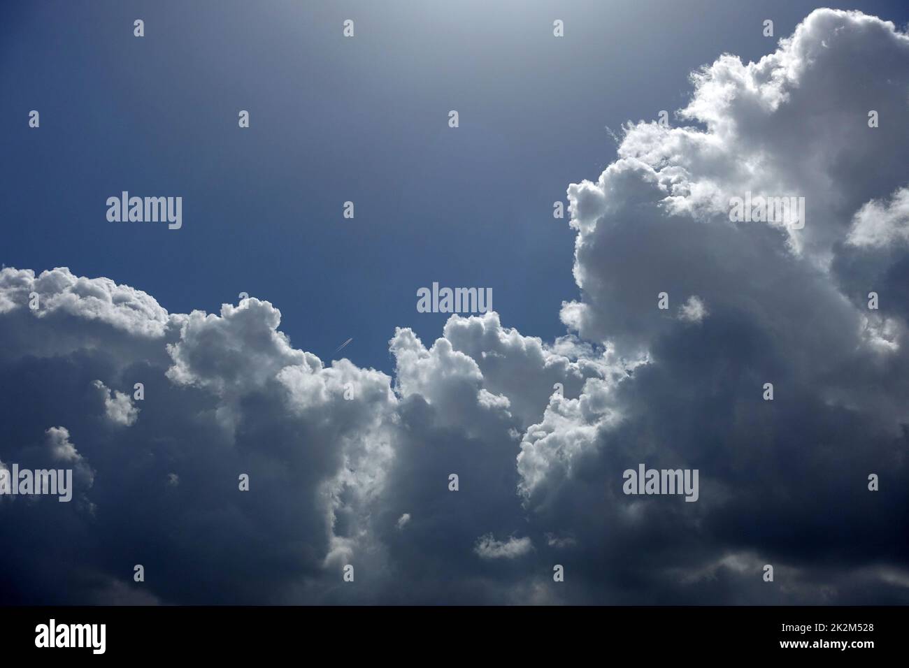 interesting cloud clusters in the sky, heavy rain clouds, interesting ...