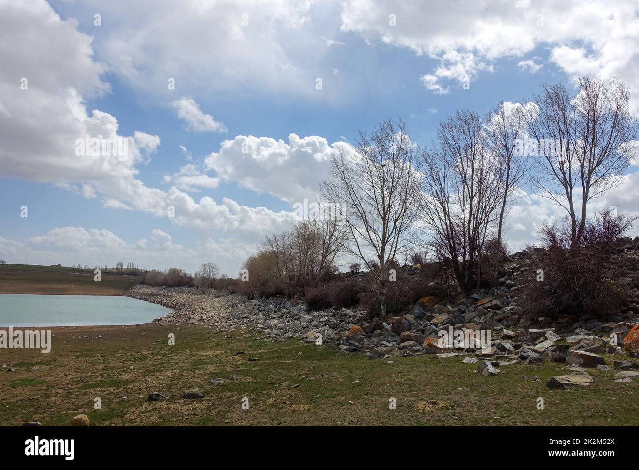 decrease in the water levels of the dams as a result of drought, the ...