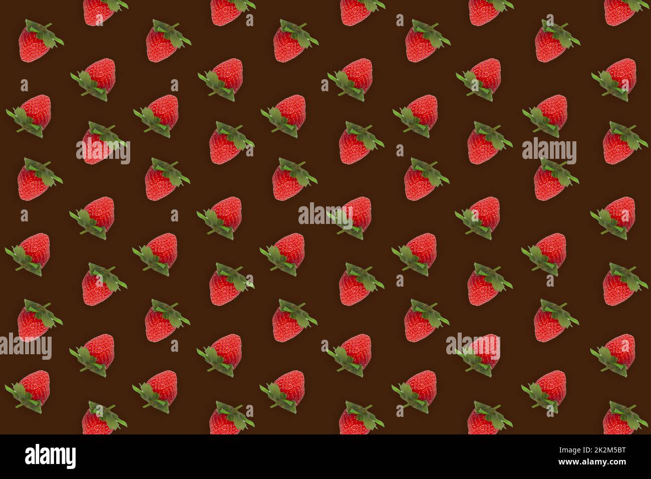Texture of natural delicious strawberries isolated on brown background ...