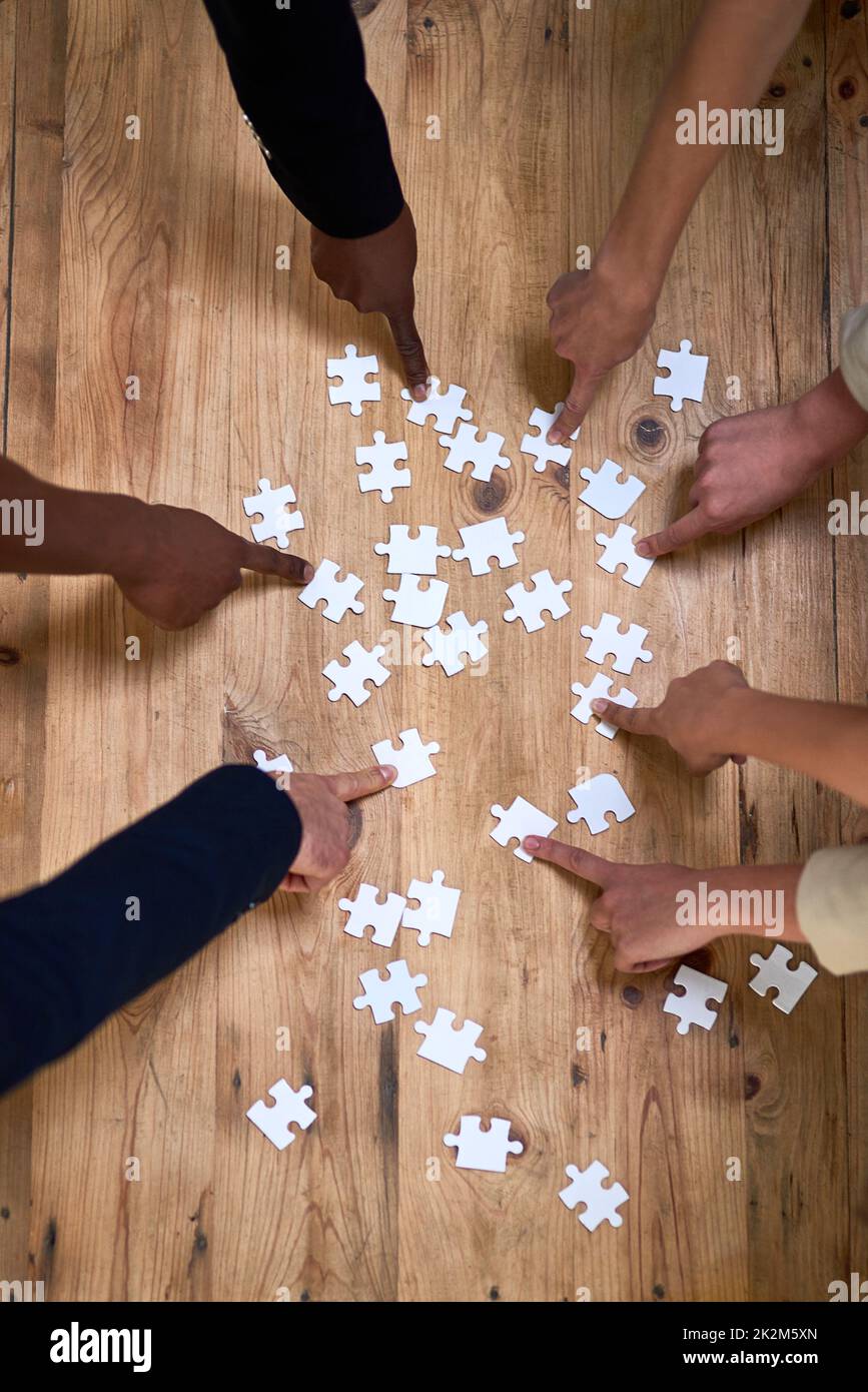 Building on their success together. High angle shot of a group of ...