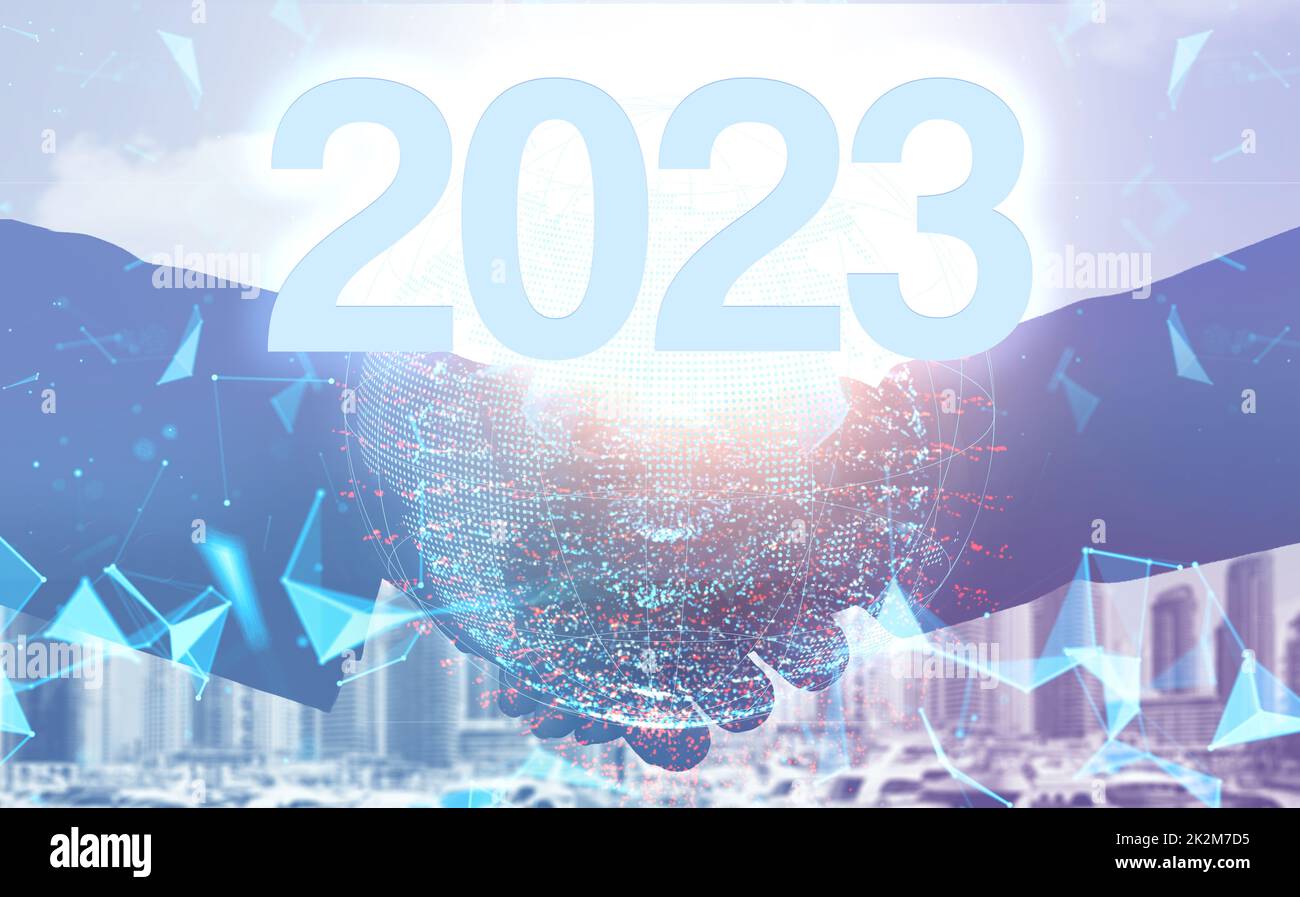New year 2023 concept. Professional achievements in the new year and ...