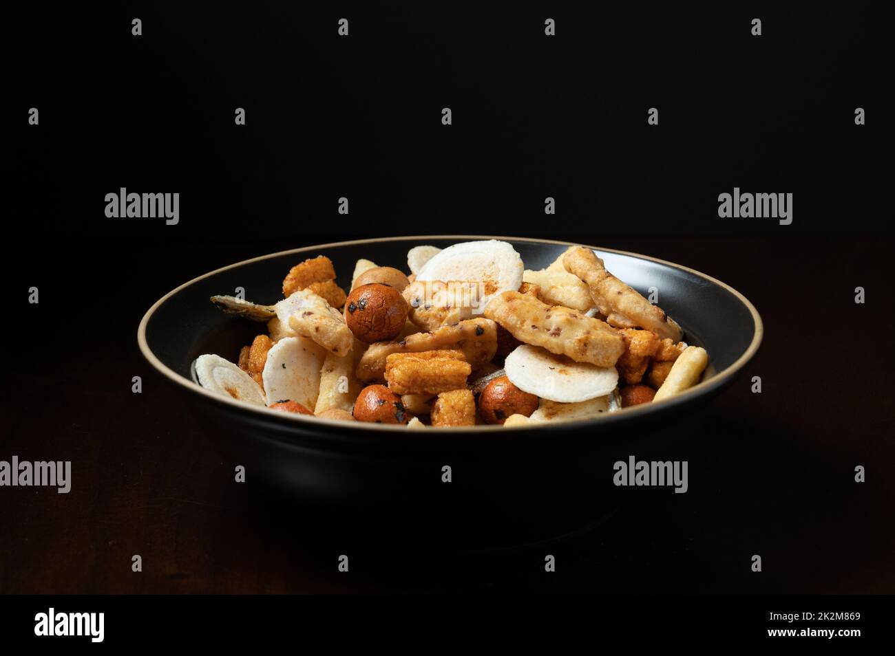 various japanese traditional snacks with crackers,dried fish etc Stock ...