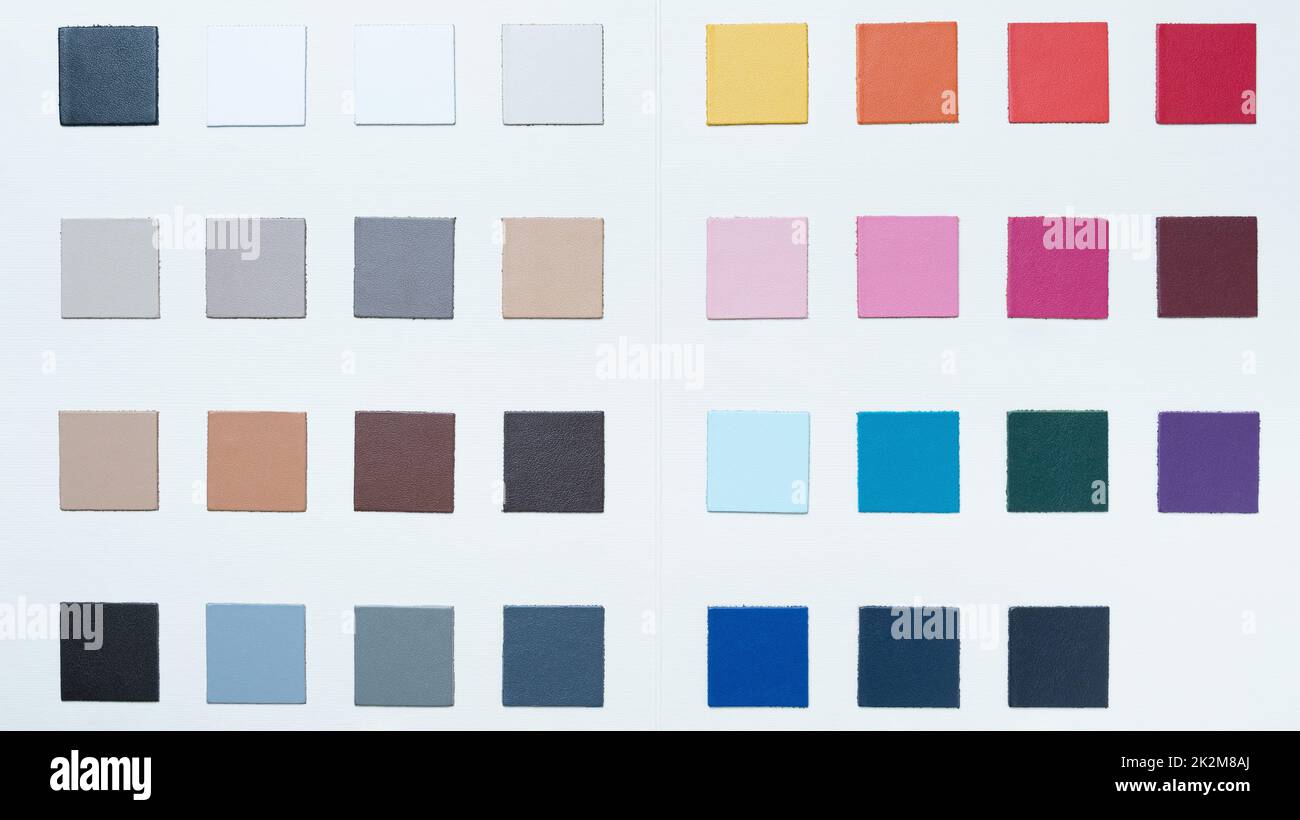 High quality sample book of vegetable tanned leather on black ...