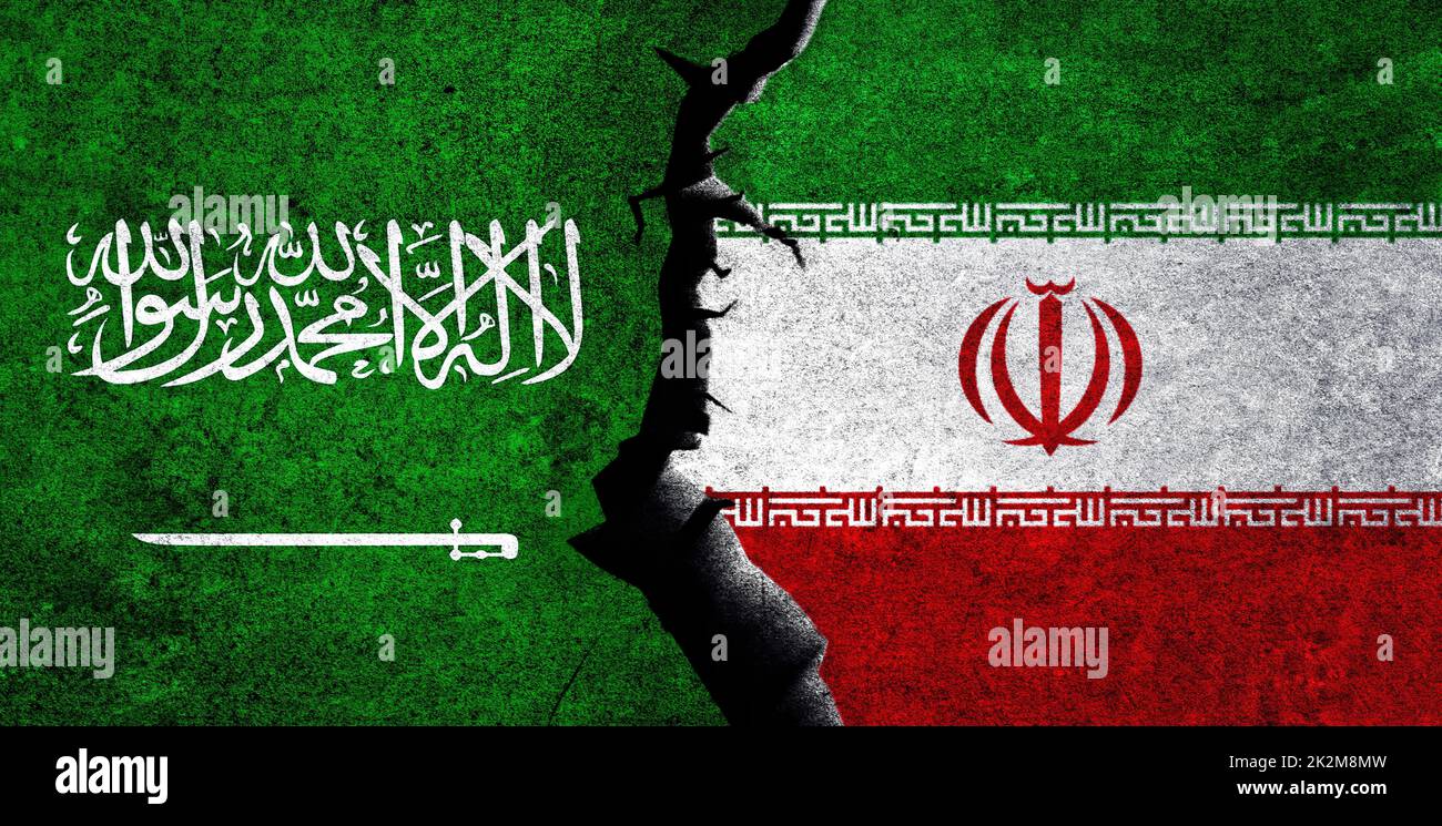 Iran and Saudi Arabia flags together. Iran and Saudi Arabia relation ...