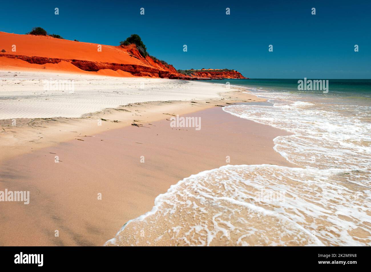 Cape Peron is where red dunes meet the blue Indian Ocean Stock Photo ...