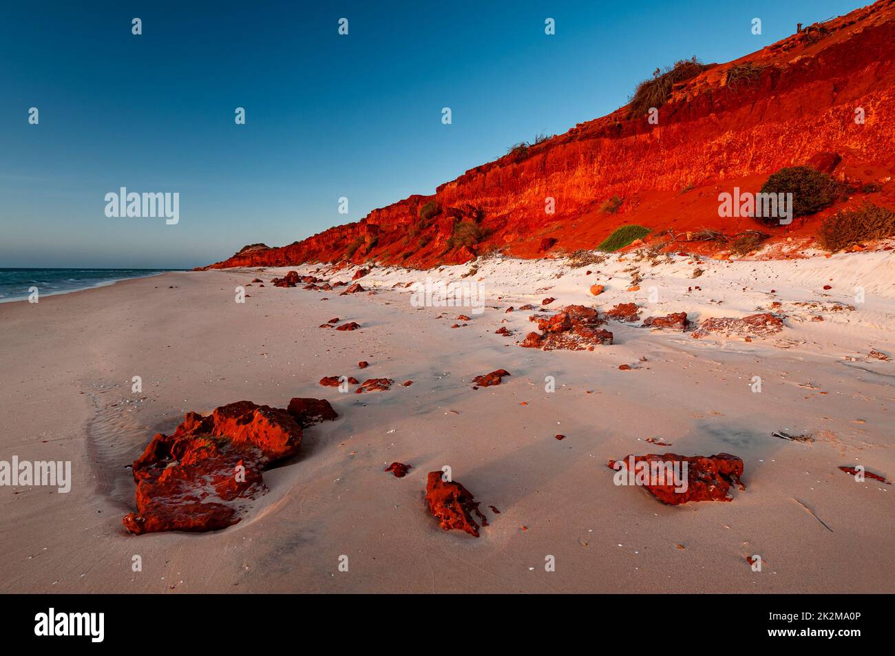 Red colours in Bottle Bay, part of Francois Peron National Park Stock ...