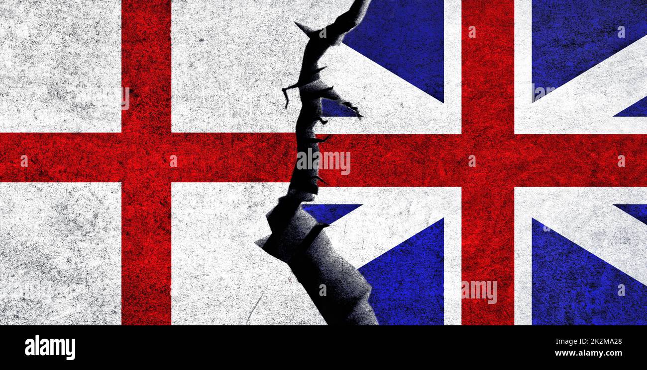 United Kingdom and England flags together. Britain and England relation ...