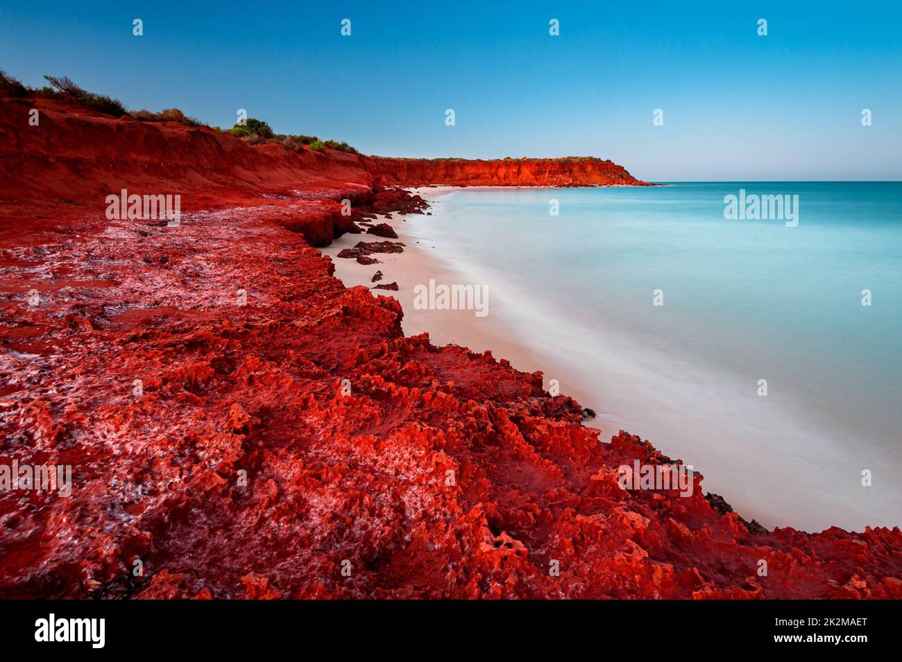 Cape Peron is where red dunes meet the blue Indian Ocean Stock Photo ...