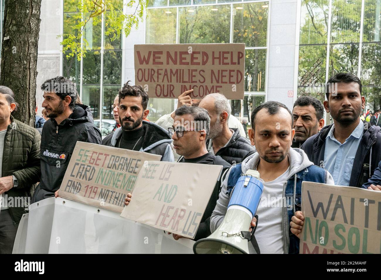 Illustration picture shows a protest action of Turkish and Bengal ...
