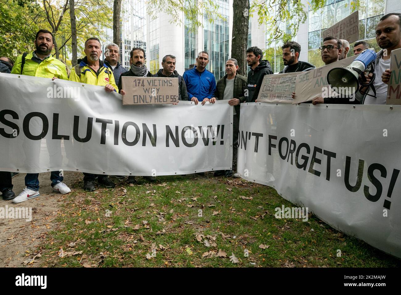 Illustration picture shows a protest action of Turkish and Bengal ...