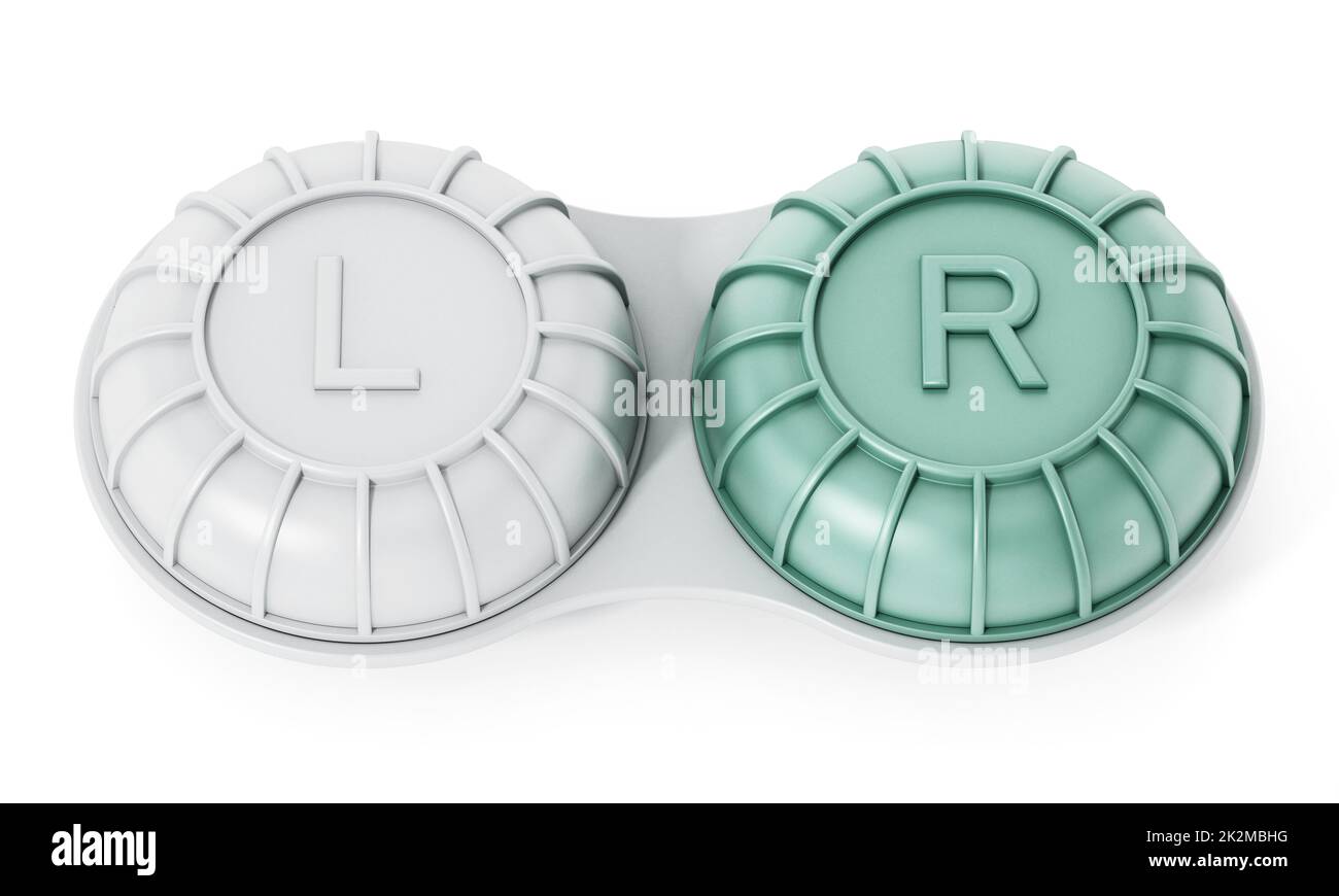 Contact lens box isolated on white background. 3D illustration Stock ...
