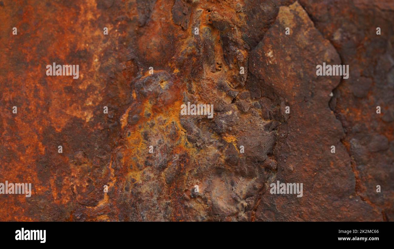 Rusty part of shipwreck. An iron piece from a ship on the seashore ...