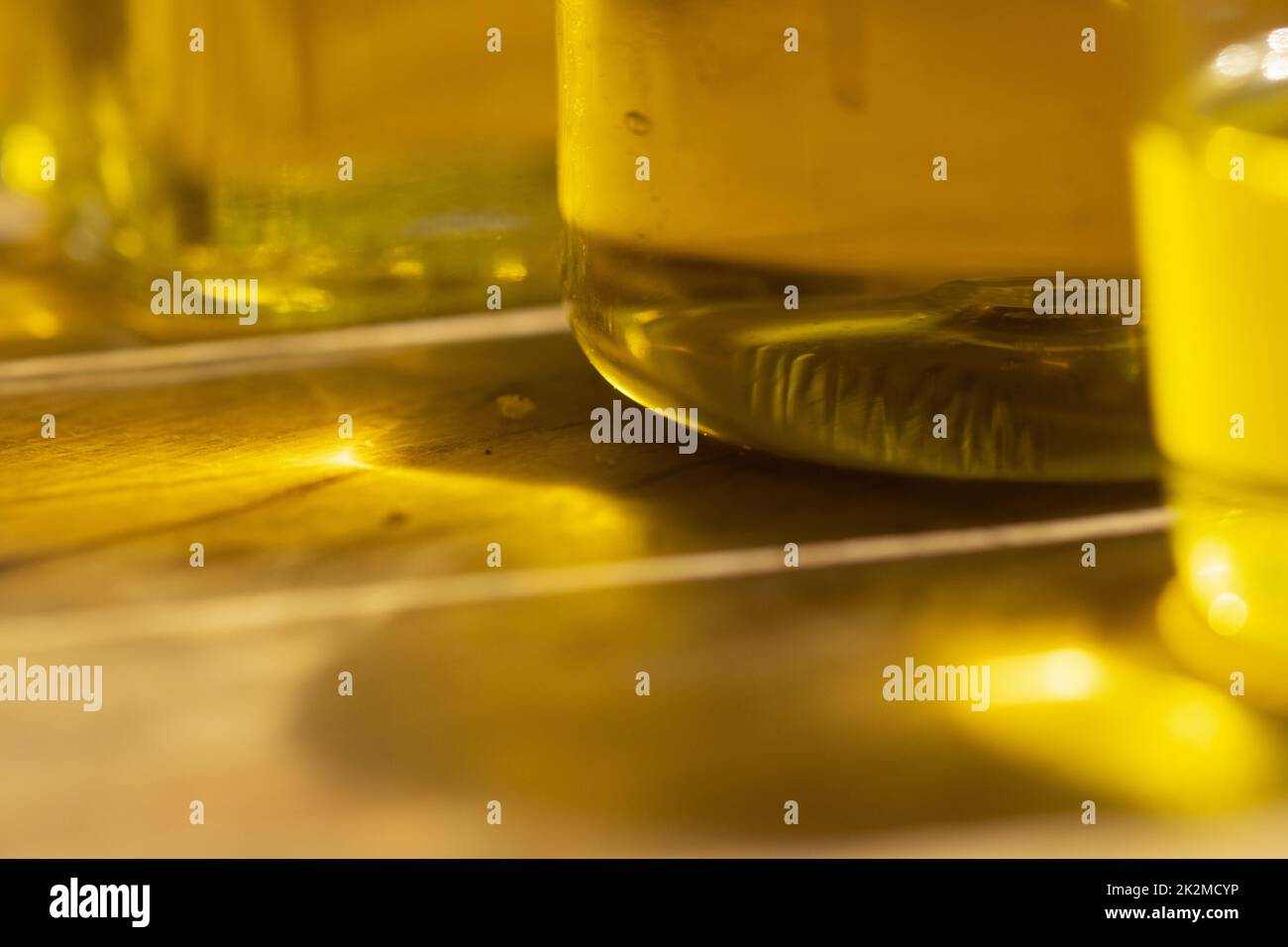 lights of oil bottles Stock Photo - Alamy