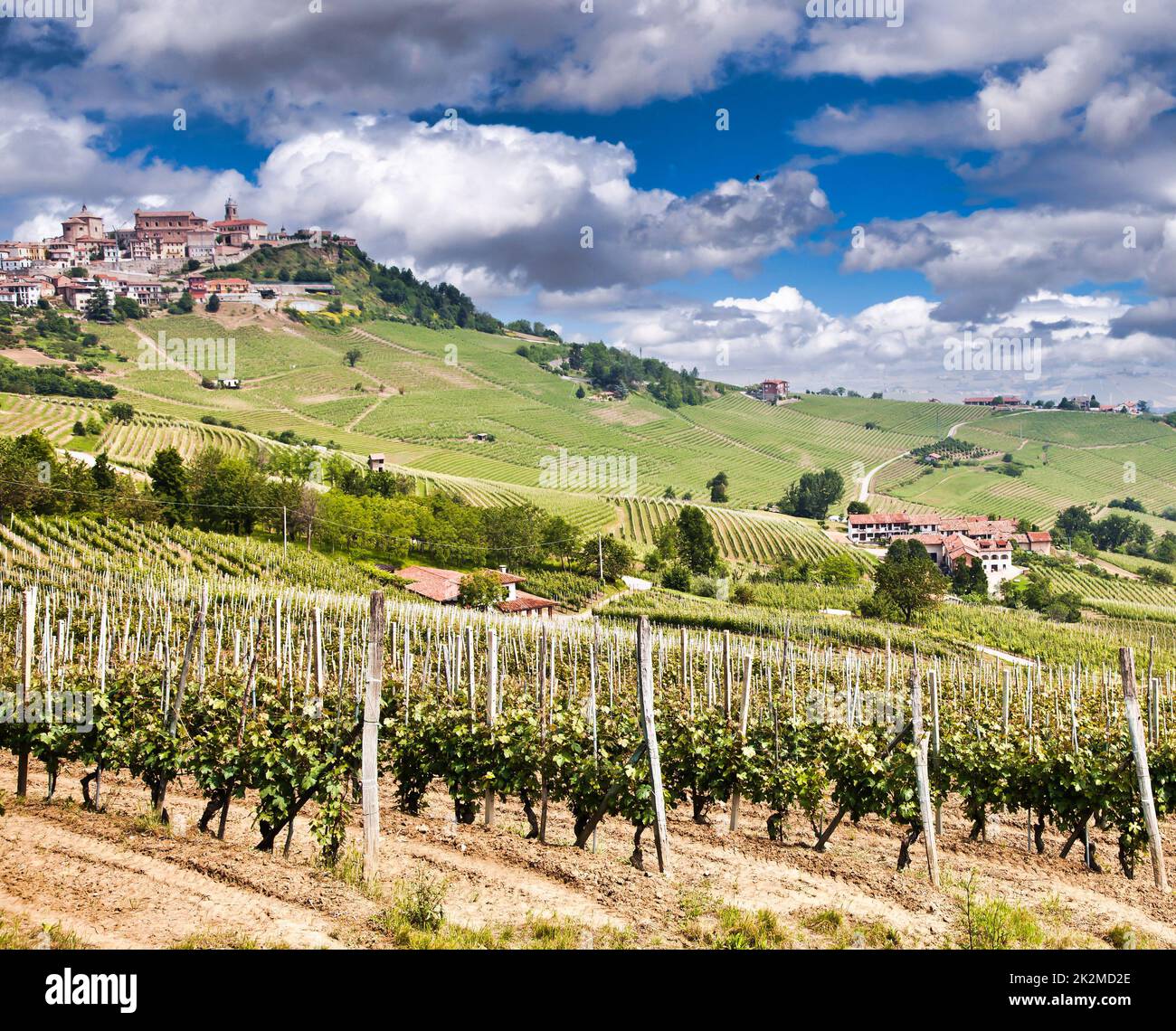 La Morra. Traditional village close to Barolo and Alba, Piedmont Region ...
