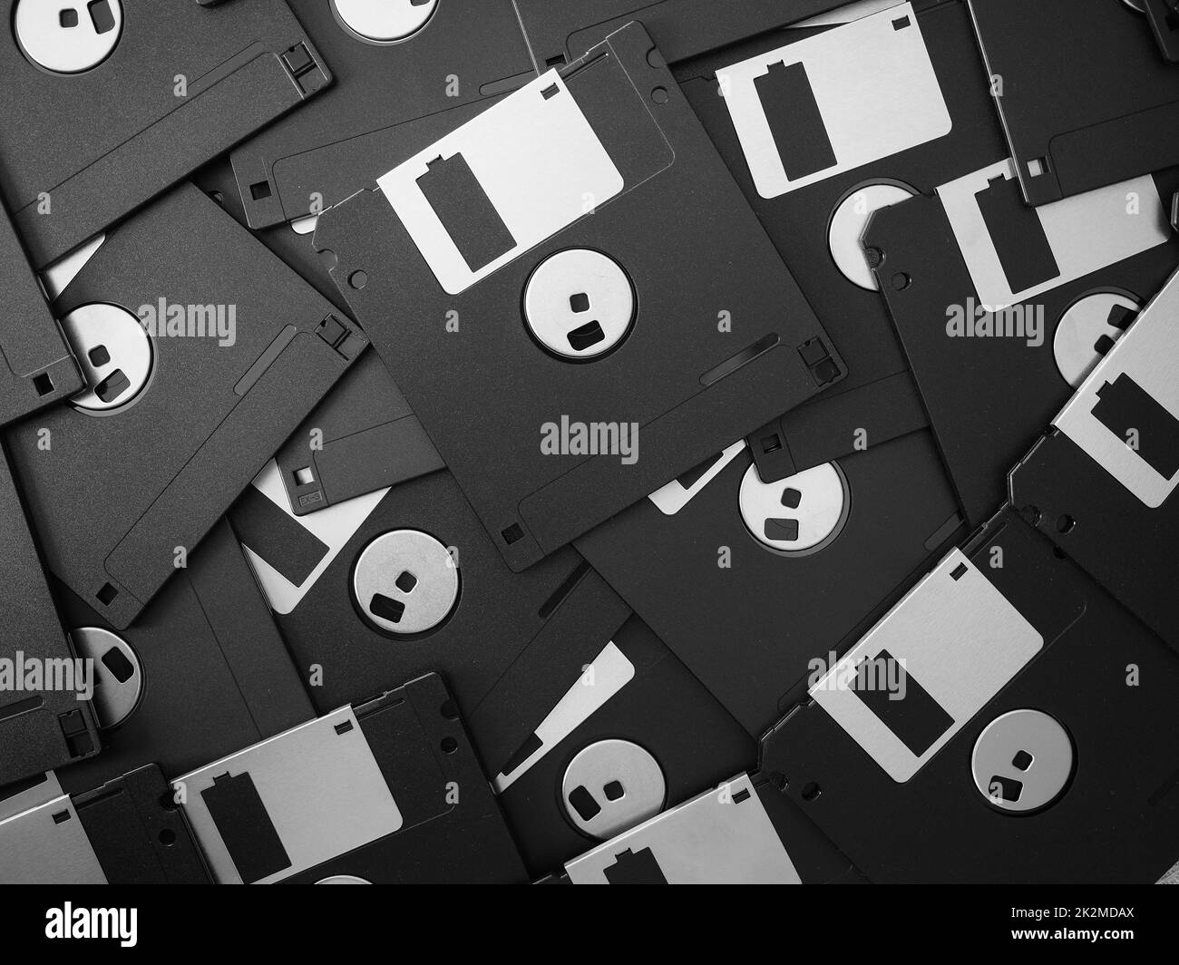 magnetic disc aka diskette in black and white Stock Photo - Alamy
