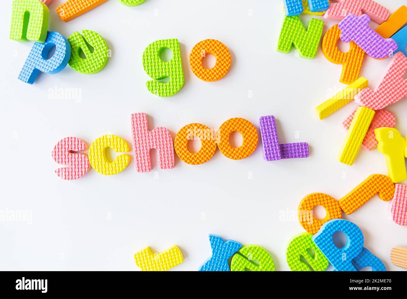 Multicolored letters. Letters for the study of children in kindergarten ...