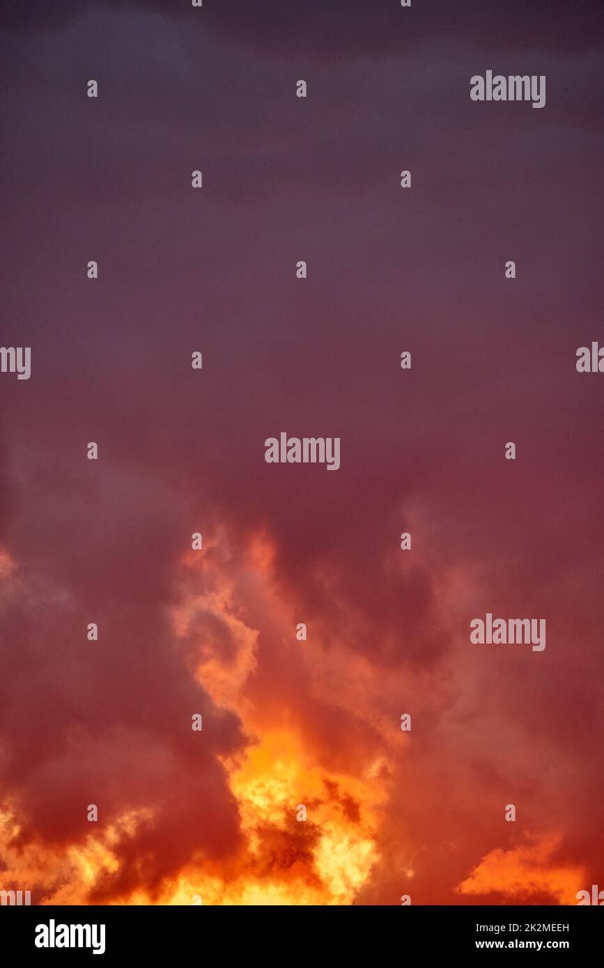 beautiful morning sky with fluffy clouds Stock Photo - Alamy
