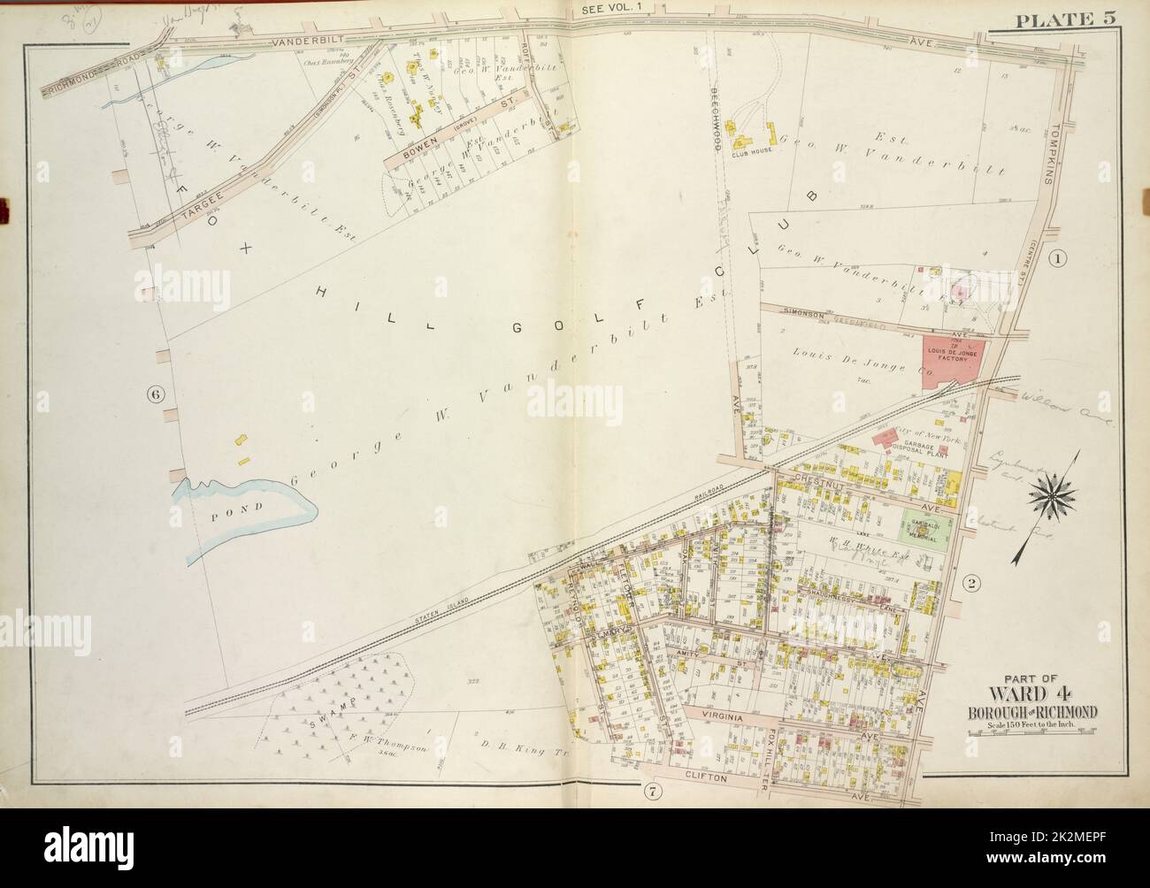 Map of vanderbilt hi-res stock photography and images - Alamy