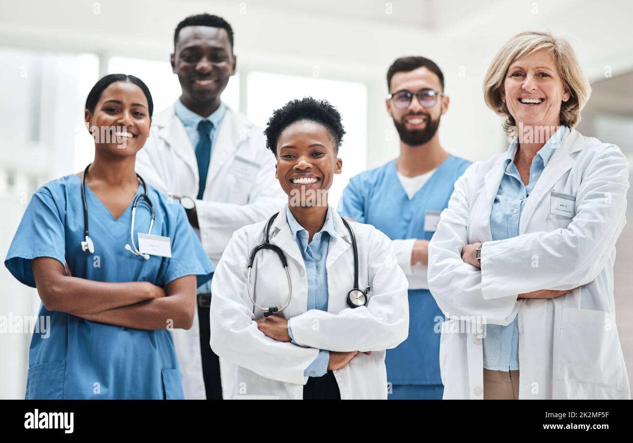 The most important person in a healthcare team is the patient. Portrait of a group of medical ...
