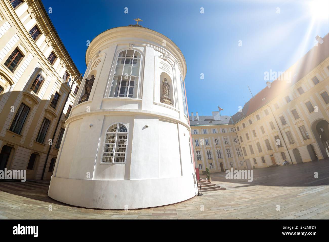 Chapel of the Holy Cross in the second courtyard of Prague Castle ...