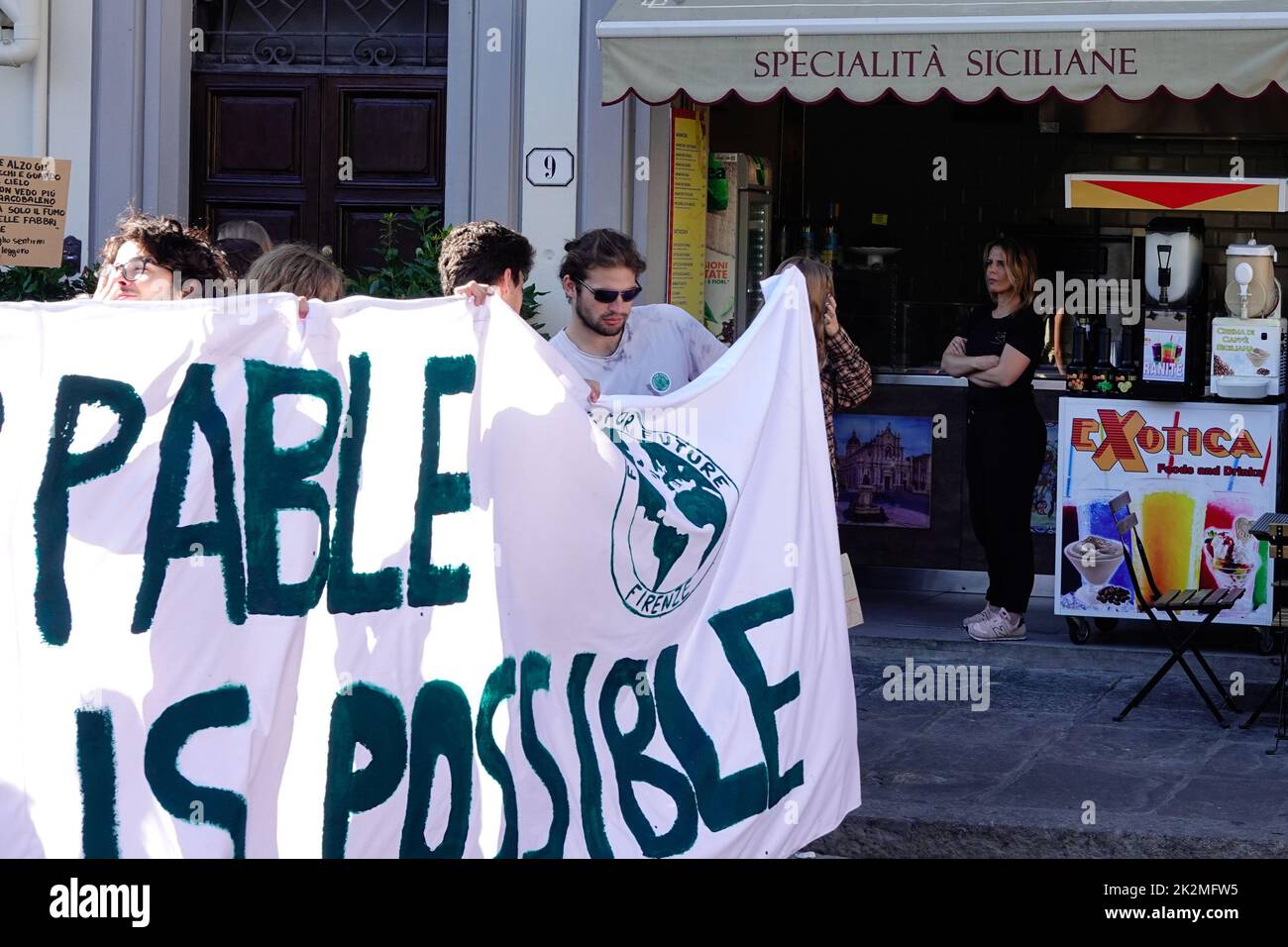 Florence Italy - 23rd September 2022, Fridays For Future strike in ...