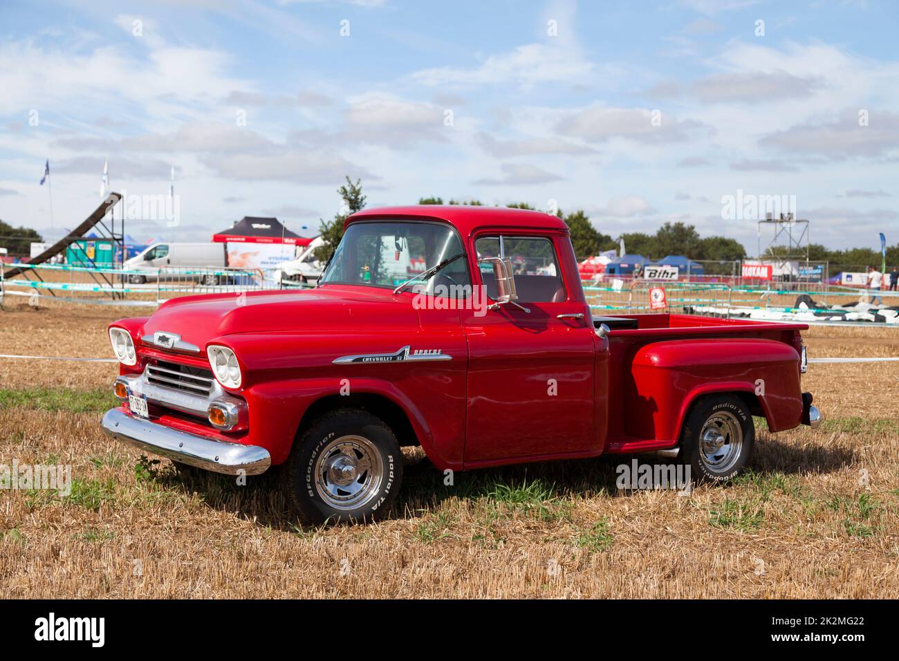 Pleyber-Christ, France - August, 28 2022: Red 1958 Chevrolet 31 Apache ...