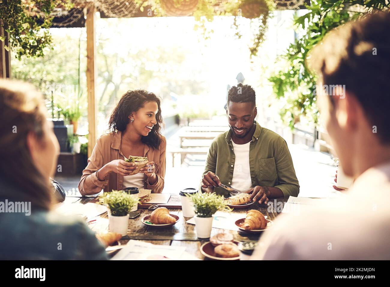 Getting to know our colleagues. Shot of creative employees having a ...