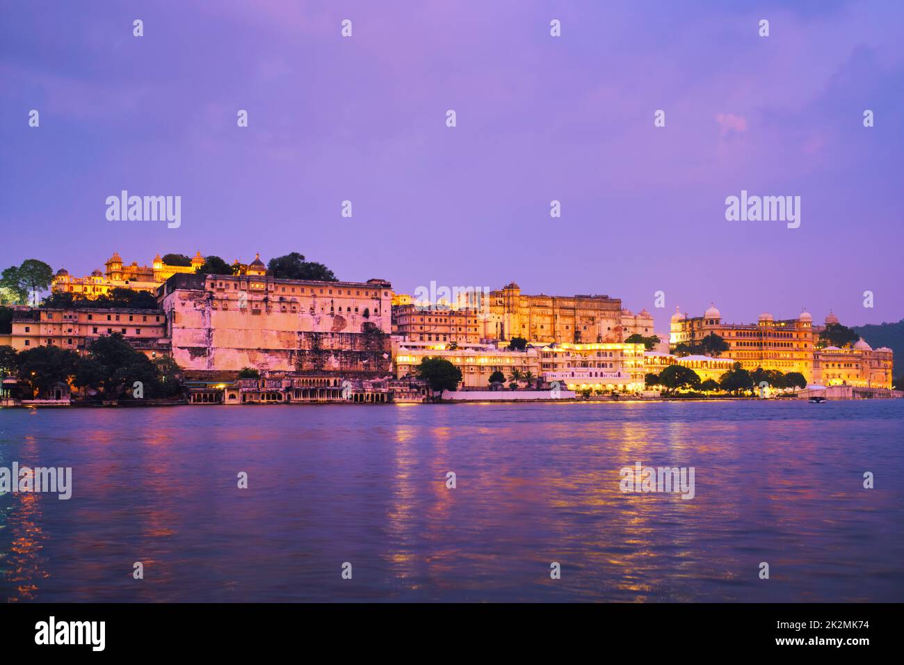 Udaipur City Palace in the evening view. Udaipur, India Stock Photo - Alamy