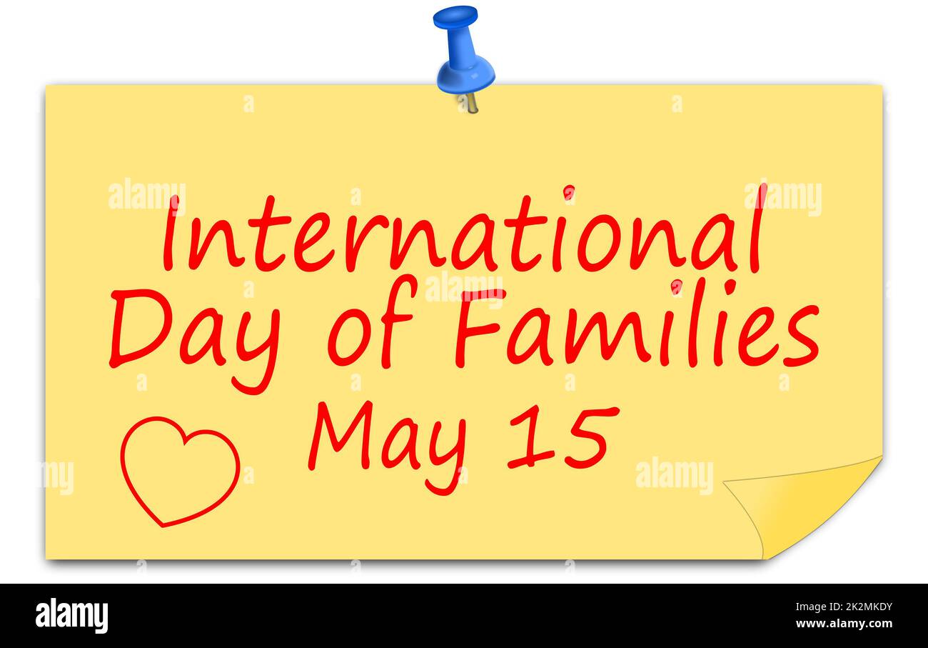 International Day of Families on a sticky note - 15 May â ...