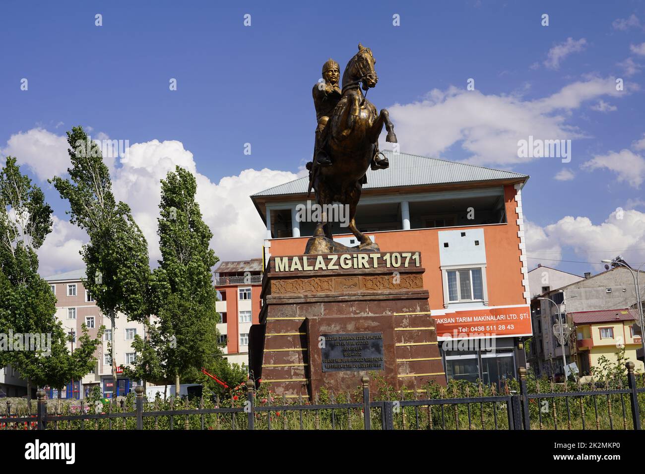 Statue of turkish hero on horse, Alp Arslan (honorific in Turkic ...