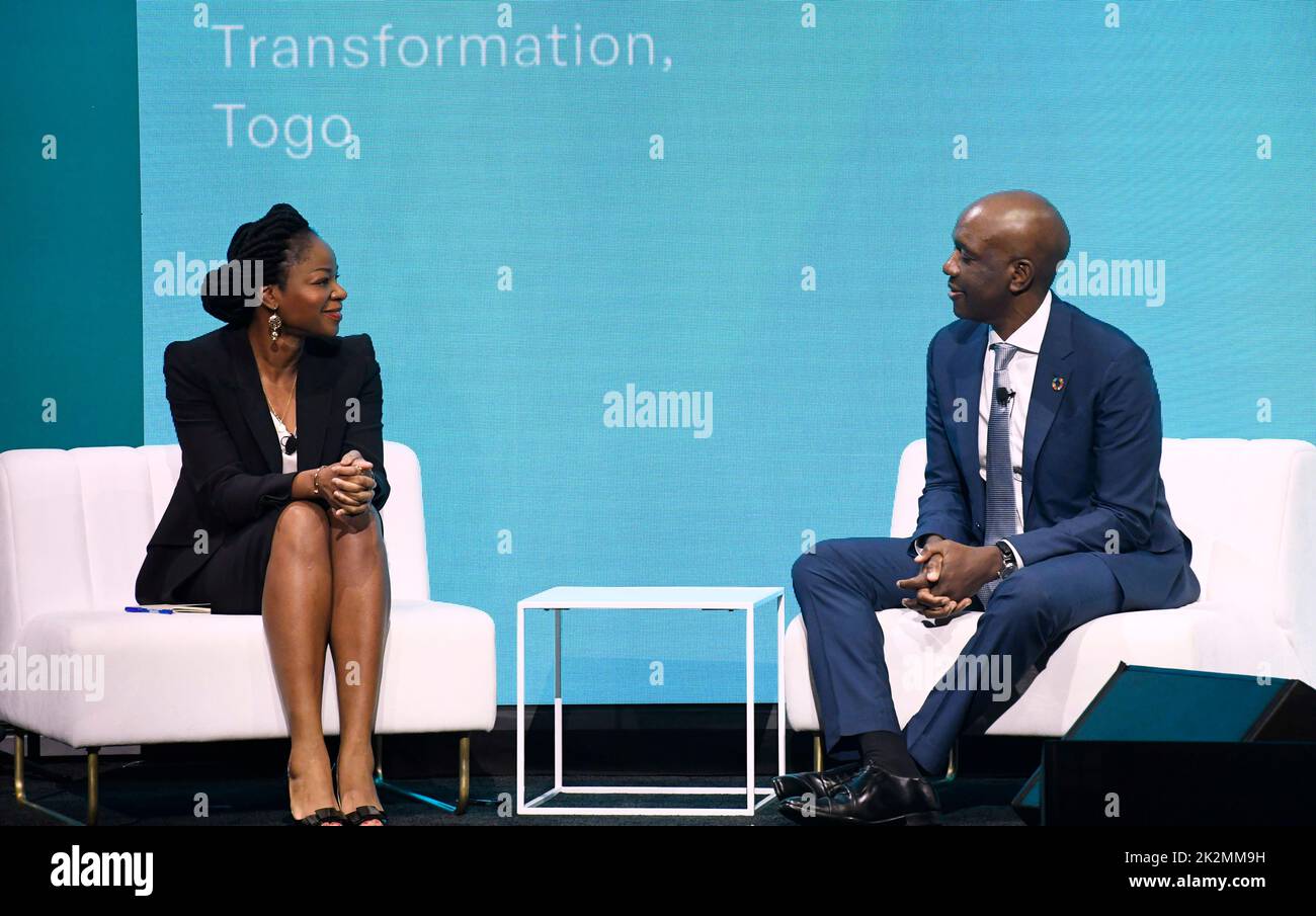 09/19/2022 New York, New York H.E. Cina Lawson and Dr. James Manyika ...