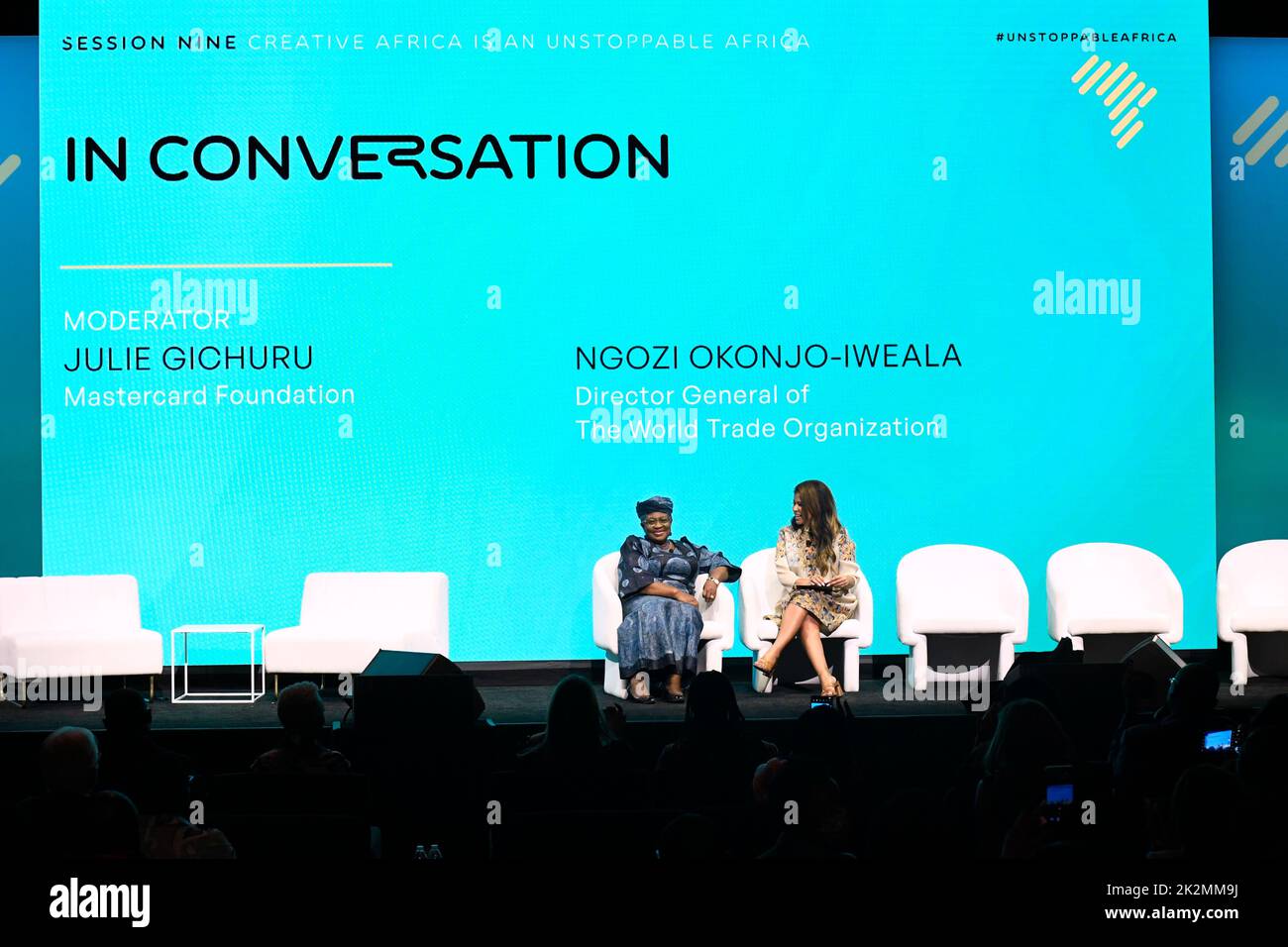 09/19/2022 New York, New York Dr. Ngozi Okonjo-Iweala and Julie Gichuru ...